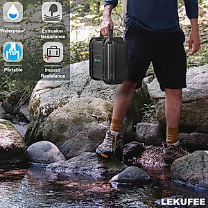 Lekufee Waterproof Hard Case Compatible with Gopro Hero 12/11/10/9/8/Media Mod/Gopro Volta/Creator Edition/Action Camera and Other Accessories(Case Only)