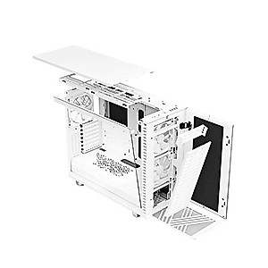 Fractal Design Define 7 White Brushed Aluminum/Steel E-ATX Silent Modular Tempered Glass Window Mid Tower Computer Case