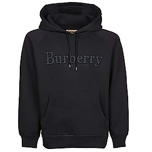BURBERRY Clarke Black Embroidered Logo Hoodie (as1, alpha, m, regular, regular)