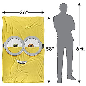 Minions Blanket, 36"x58", Bob Face Silky Touch Super Soft Throw Blanket