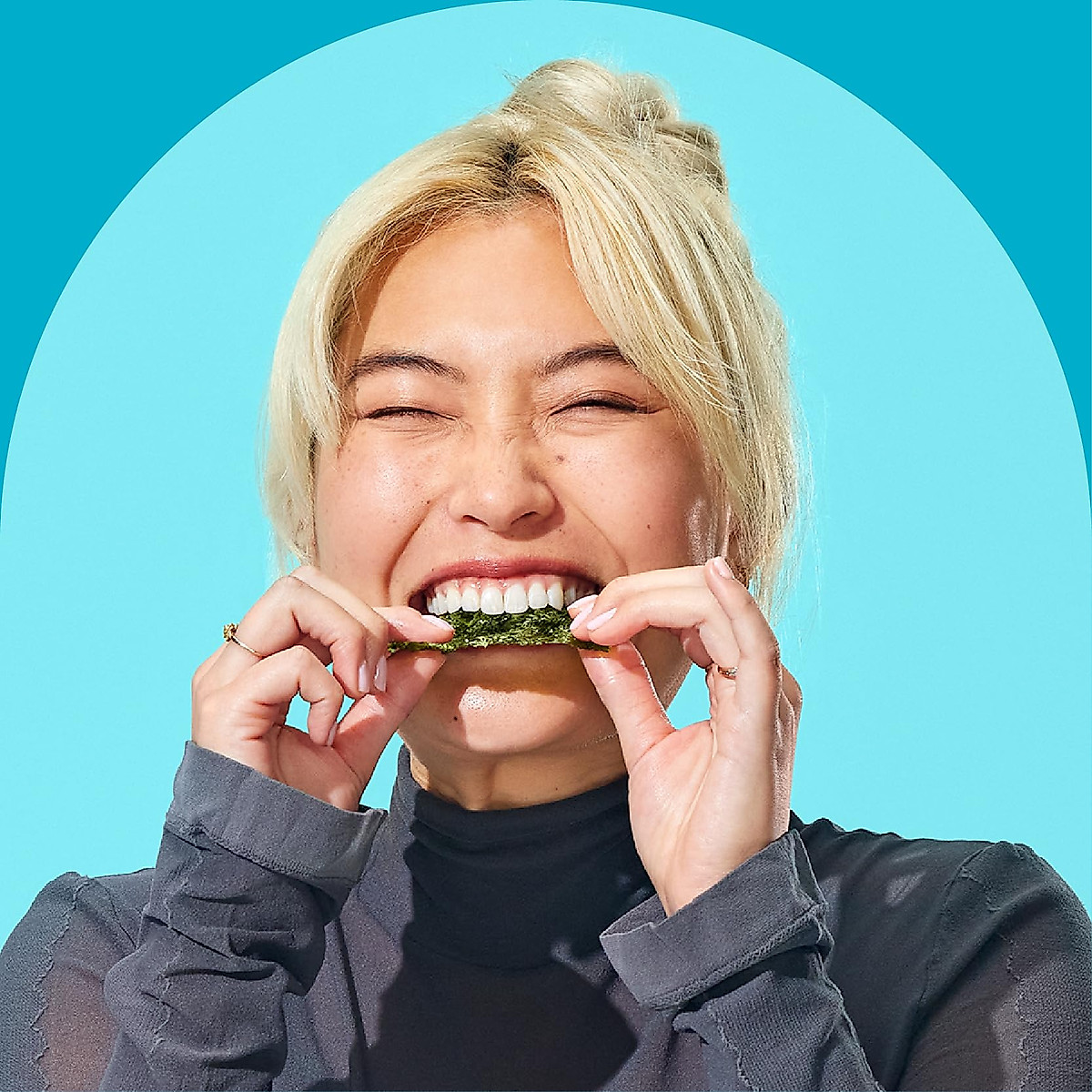 gimMe Organic Roasted Seaweed Sheets, Sea Salt, Keto, Vegan, Gluten Free, Great Source of Iodine and Omega 3’s, Healthy On-The-Go Snack for Kids & Adults, #1 Sea Salt, 0.17 Ounce (Pack of 20)