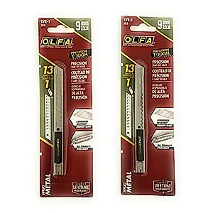 O L F A 5018 SVR-1 9mm Stainless Steel Slide-Lock Utility Knife (2 PACK)
