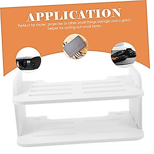 KITANDOVE 1 Set Router Ledge Homedecor Decorations for Home Camera Stand Space Saver Home+decor Router Holder Indoor Wall Mount Shelf Router Bracket No-drilling Holder Wpc White