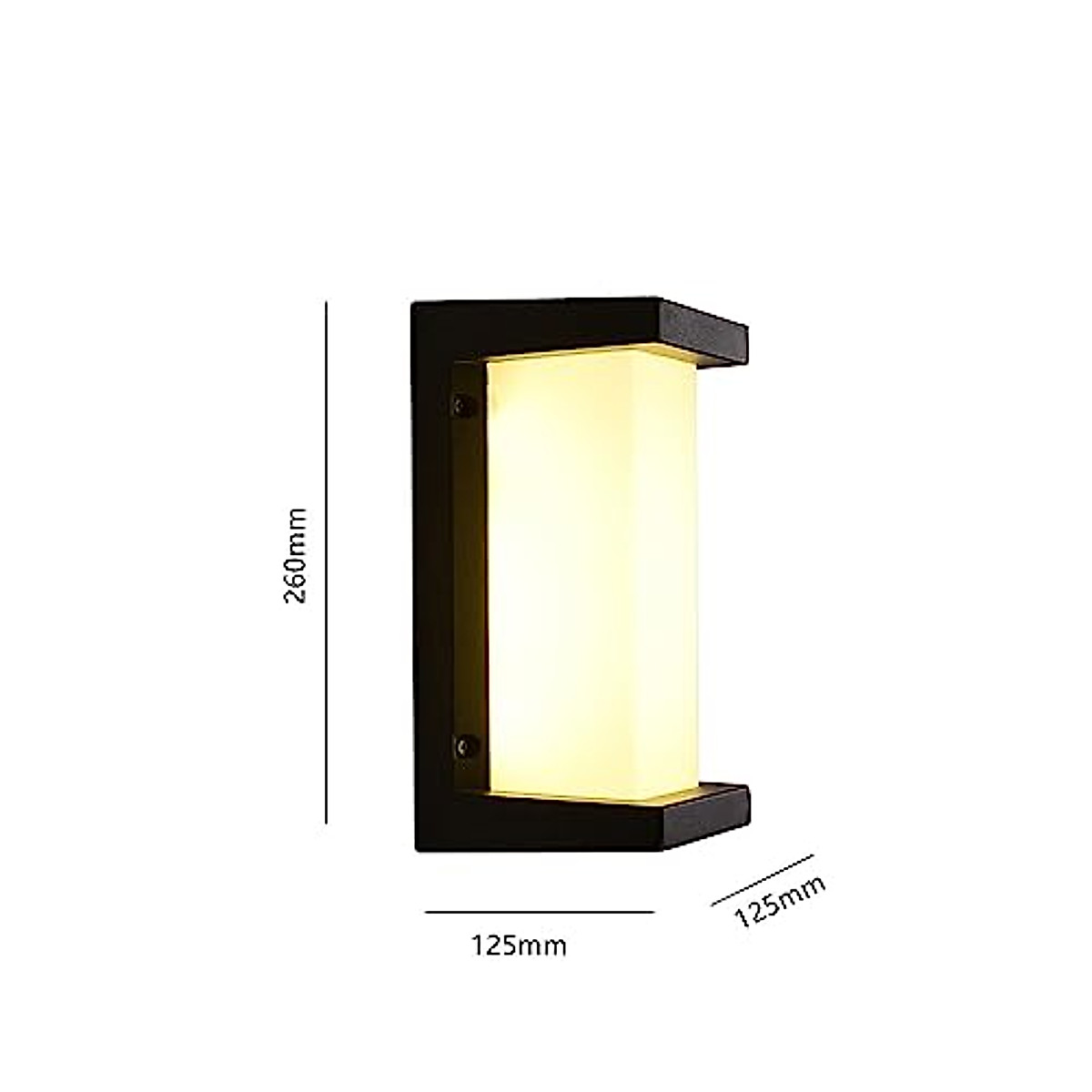 BAUFAS Outdoor Wall Lighting,Exterior Light Fixture,Modern LED Wall Light Waterproof Exterior Outdoor Porch Sconce Lamp Fixture 18W