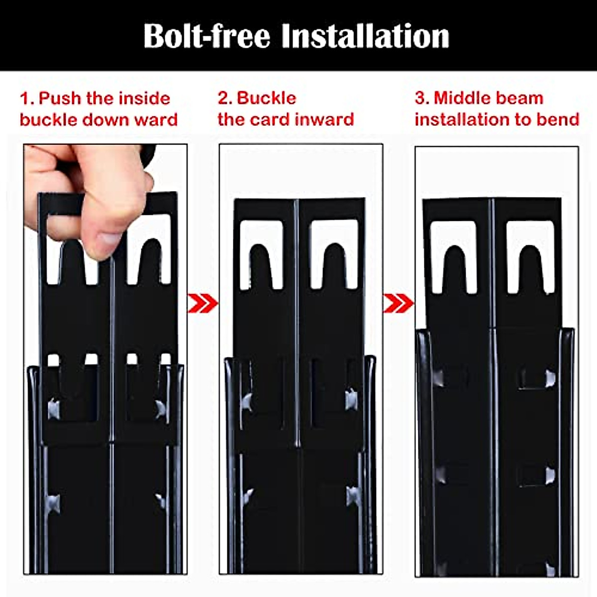 5-Tier Adjustable Heavy Duty Storage Shelving Unit, 70H x 35W x 16D inch Garage Storage Shelves Metal Shelving Unit, MDF Rack Storage Shelving Unit Organizer Shelves for Office Garage Kitchen (Black)