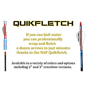 New Archery Products NAP Quickfletch Hellfire 3" Crossbow Fletching System White and Orange 6PK
