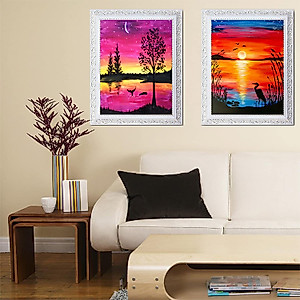 TINY FUN 12 Pack Diamond Painting Kits for Adults 5D Diamond Art Kit for Beginners, DIY Paint with Round Full Drill Diamonds Paintings Gem Art for Home Wall Decoration Gift (12X16 Inch