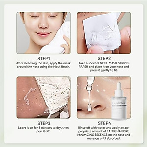 Blackhead Mask, Nose Plants Pores Strips Blackhead Remover Mask Peel off Mask Facial Pore Cleanser Purifying Face Mask Nose Strips (1.06 Ounce) - White