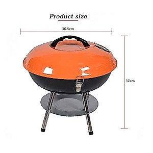 Premium Portable Charcoal Grill Original Kettle for Outdoor Grilling 14 Inch - Barbeque Grill and Smoker for Outdoor Picnic, Patio, Backyard & Camping