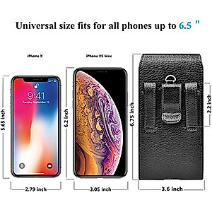 Njjex Cell Phone Holster for Samsung Galaxy S23 Ultra S22 S21 S20 FE S10 A14 A02S A12 A13 A32 A42 A52 5G A11 A21 A51 A71 Note 20 Ultra 10 J7 J3 PU Leather Belt Clip Holster Pouch Holder Carrying Case