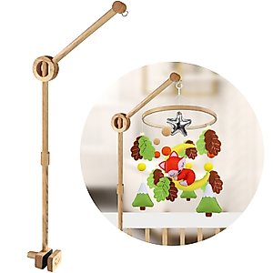EVERLOVE | Wooden Mobile Arm for Crib - Baby Mobile Holder for Crib - Baby Mobile Hanger for Crib (100% Ash Wood)