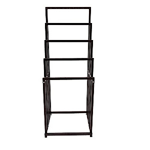 Towel Rack， Towel Bar， Hand Towel Holder，Modern Metal Freestanding 5 Tier Towel Rack Storage Organizer Washcloths Holder for Bathroom Living Room Washroom Brown