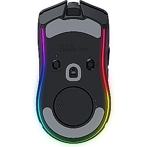 Razer Cobra Pro Wireless Gaming Mouse: 10 Customizable Controls - Chroma RGB Lighting - 30K Optical Sensor - Gen-3 Switches - 2.4GHz, Bluetooth & USB Type C - Up to 170 Hr Battery - Black
