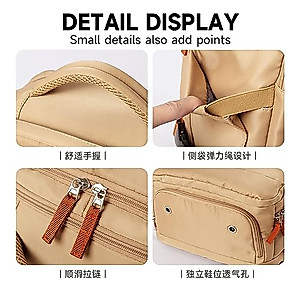 MOYYI Carry on Backpack Anti-theft women Hiking Backpack with Shoe Compartment Travel Backpack Casual Daypack Backpacks (Khaki)