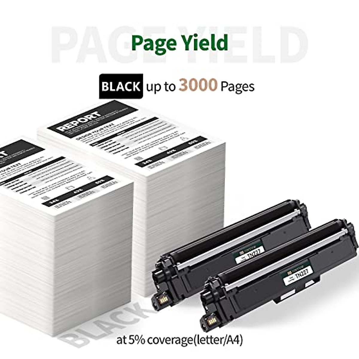 JINTUM Compatible TN227 Toner Cartridge Replacement for Brother TN227 TN227BK TN223 TN-227 TN-223 for MFC-L3710CW MFC-L3770CDW HL-L3210CW HL-L3290CDW HL-L3270CDW MFC-L3750CDW HL-L3230CDW (2 Black)