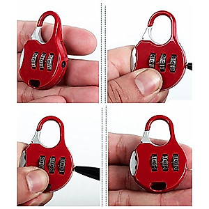 ZPLIUST 3 Digit Combinations Padlock The Safe Cipher Lock Resettable Code Lock, Color Locks (8 Pack)
