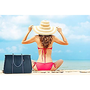 Hibala Neoprene Multipurpose Beach Bag,Gym/Travel/Pool Bag,Tote For Women&Men (Grey)