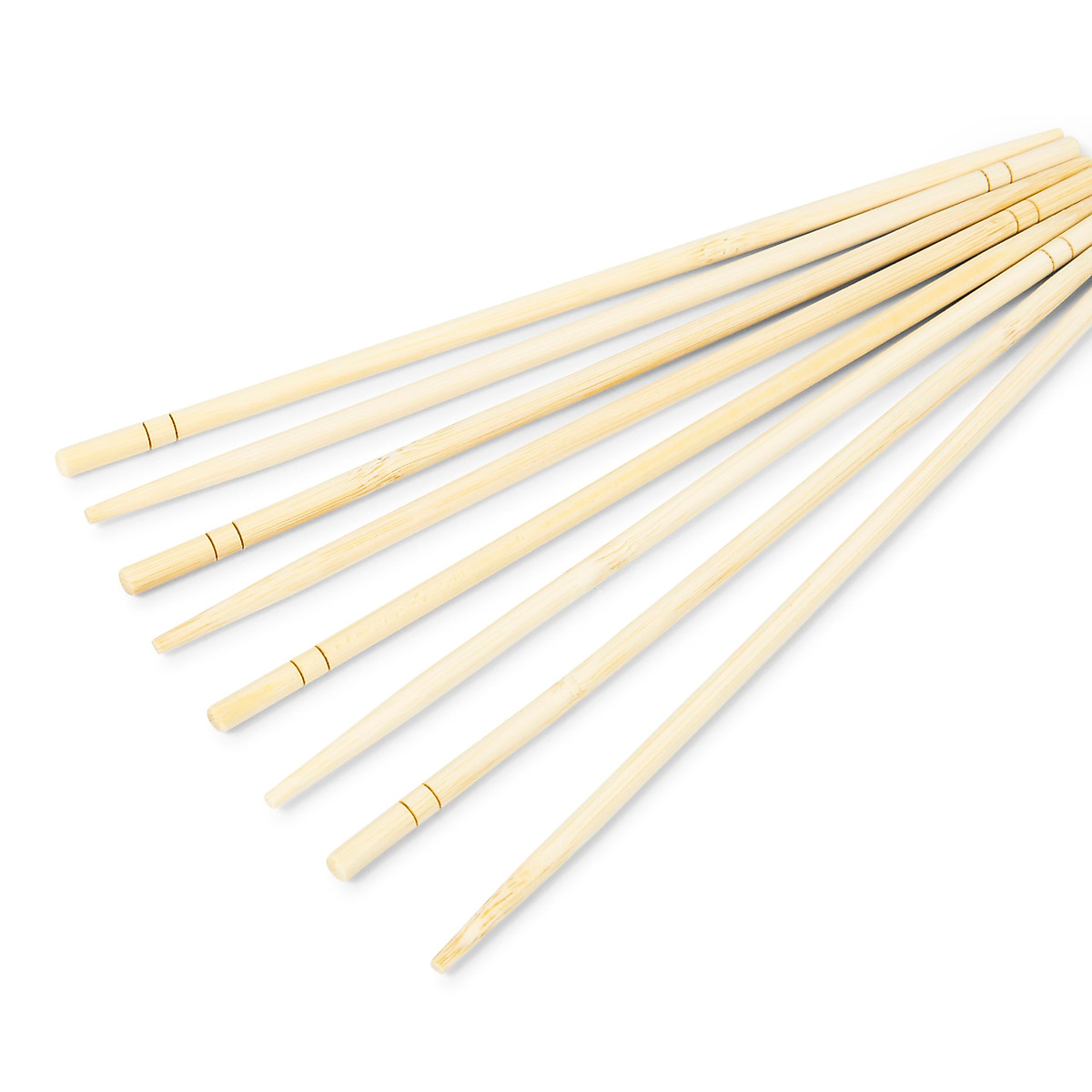 OTEMOTO 200 Round Separated Disposable Chopsticks | Paper sleeve | Bamboo Wooden Chop sticks - Bamboo Chopstick Bulk - Disposable Utensils Premium Quality - (100 Pairs)
