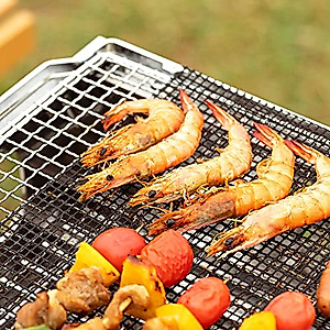 AssaiLuck Grill Mats For Outdoor Grill - Set of 5 Non-Stick Reusable Mats for Gas, Charcoal, Pellet Fuel Grills - 15.75x13 inches - Dishwasher Safe and PFOA-Free