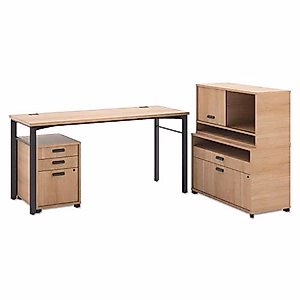 HON Manage Worksurface , Rectangle , 60"W x 23-1/2"D , Wheat Finish