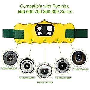 Powerextra 4.0Ah 14.4V Replacement Battery Compatible with Roomba R3 500 600 700 800 900 Series 500 510 531 535 540 550 552 560 570 580 595 620 650 660 700 760 770 780 790 800 870 900