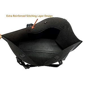 Nodykka Women Tote Bags Top Handle Satchel Handbags PU Faux Leather Tassel Shoulder Purse