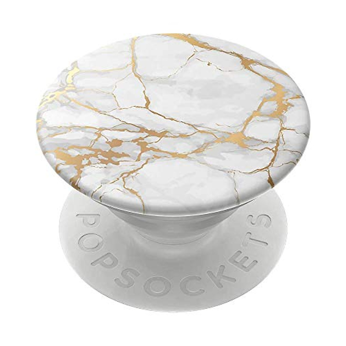 PopSockets Phone Grip with Expanding Kickstand, Marble PopGrip - Gold Lutz Marble