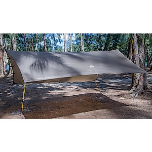Go Outfitters Apex Camping Shelter/Hammock Tarp, Coyote Brown