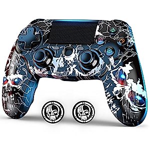 Wireless Controller for PS4, Wireless Remote Control Compatible with Playstation 4/Slim/Pro,with Double Shock/Audio/Six-axis Motion Sensor (black graffiti style)