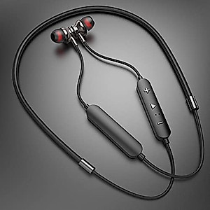 #w0PbXF Hanging Neck in-Ear Ultra-Long Standby Running Sports Bluetooth Headset in-Ear Plug-in Card Large Power Range