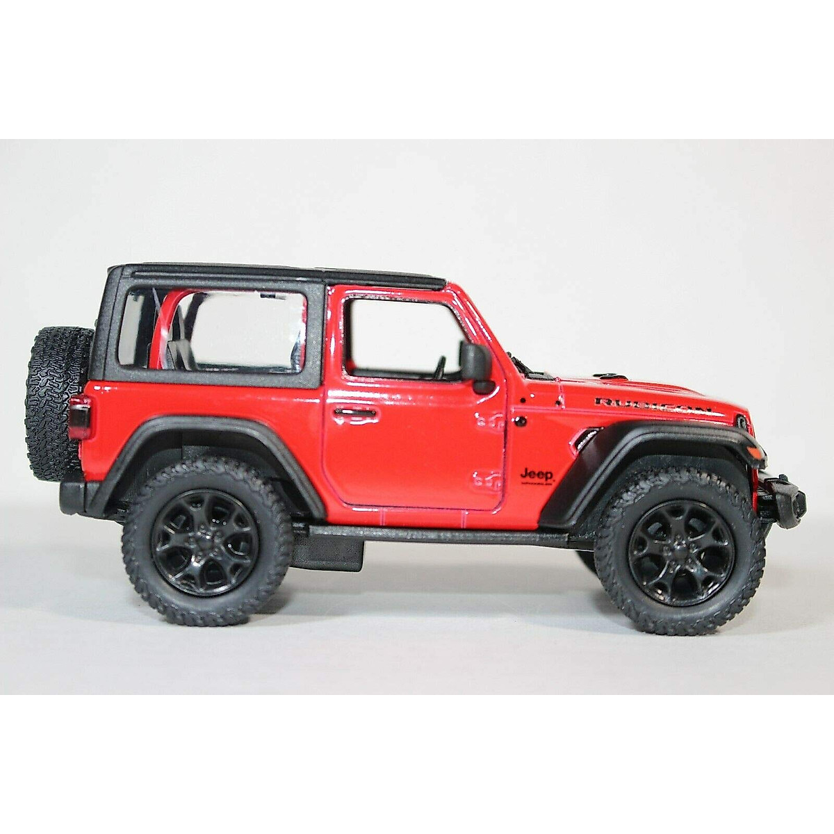 KiNSMART 2018 Jeep Wrangler Rudicon Hard Top Red 5" 1:34 Scale Die Cast Metal Model Toy w/ Pullback Action
