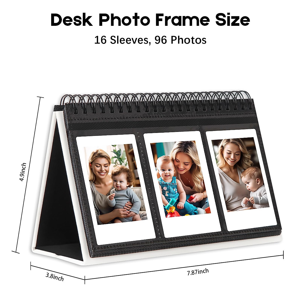 96 Pocket Mini Photo Album for Fujifilm Instax Mini 12 11 9 90 8 8+7s/ Fujifilm Instax SP 1/ Polaroid PIC-300P/ Polaroid Z2300/ LG PD 233/ LG PD 239/2x3 inch Name Card(White)