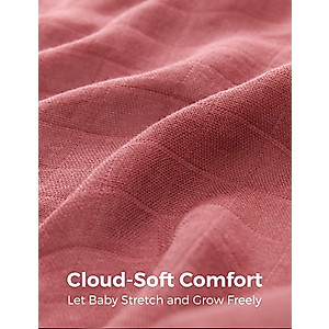 Momcozy Muslin Swaddle Blankets, Soft Silky Baby Blankets for Baby Boys & Girls, 4-Pack Breathable and Skin-Friendly Baby Swaddle, Baby Blankets Unisex, 47 x 47 inches