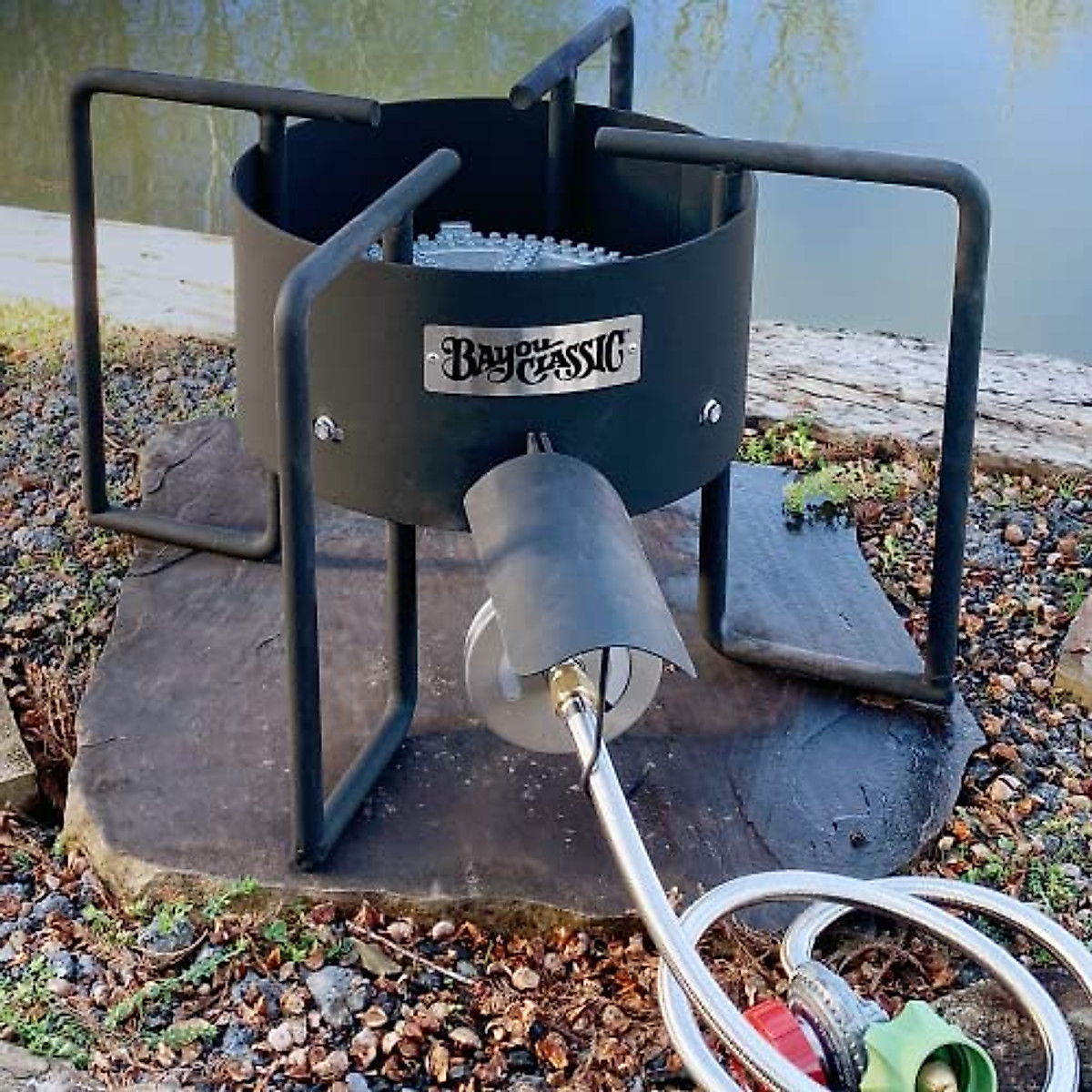 Bayou Classic KAB6 Bayou Banjo Cooker - Propane Burner for Outdoor Cooking, Outdoor Stove - Crawfish Boiler, Homebrew Burner - Large Stock Pots - Fish Boil, Gumbo, Soup, Stew, Brewing, Tamales