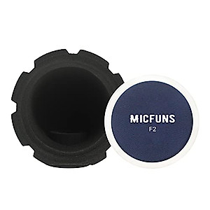 Micfuns F2 Professional Microphone Windscreens Pop Filter, Acoustic Filter for 45mm-60mm Recording Studios Microphones, Sound-Absorbing Foam that Reduces Noise and Reflections