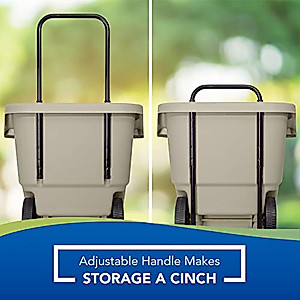 Suncast Resin 15.5 Gallon Multi-Purpose Cart with Wheels, Brown