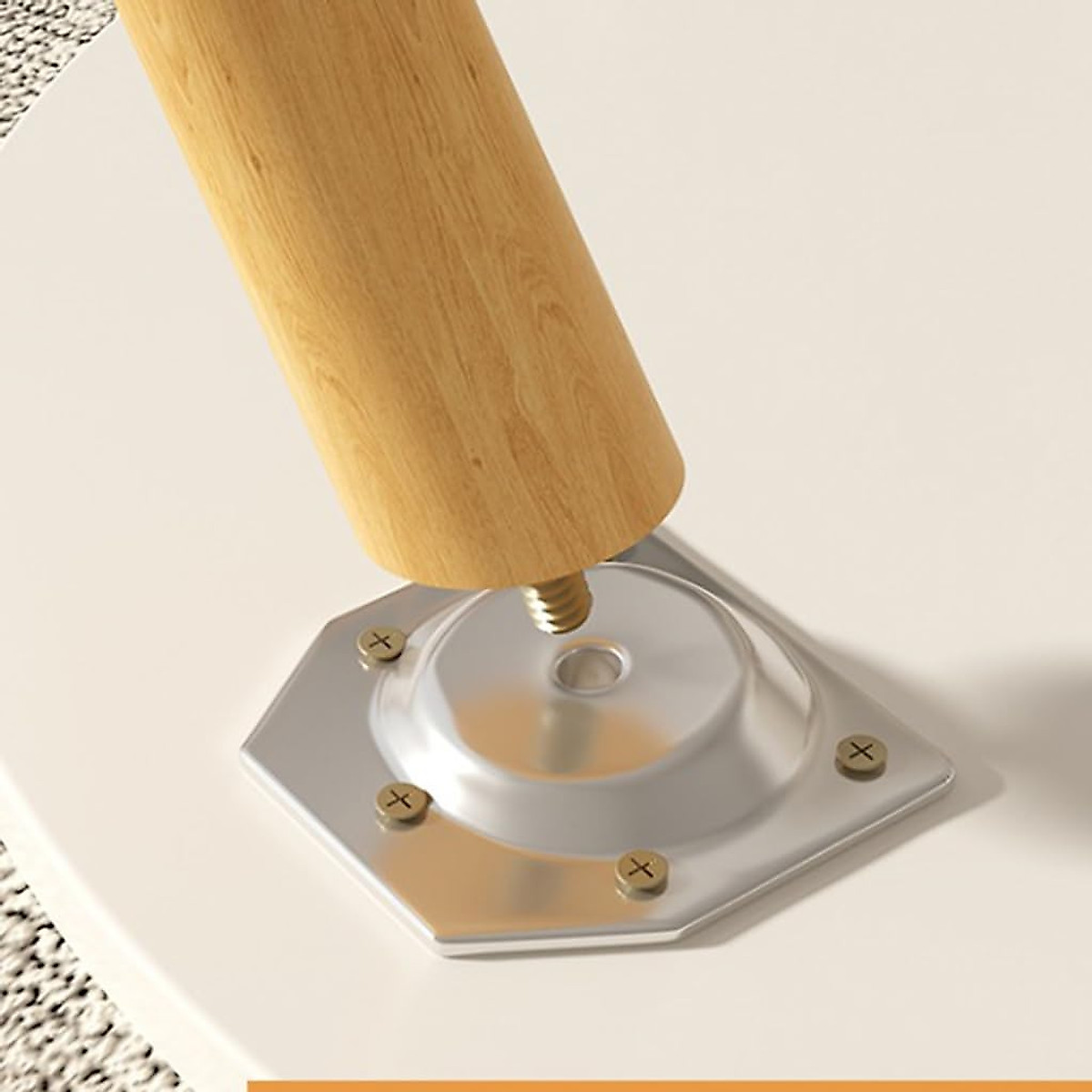 Round Dining Table, Small Space Kitchen Table, Mid Century Modern Computer Table with Wood Grain Tabletop and Solid Wood Legs for Dining, Living Room (Color : White, Size : 30 * 30 * 30cm)