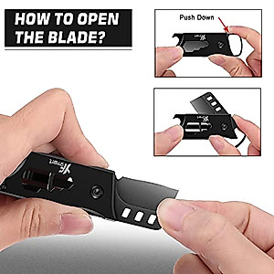 Box Cutter, Kpieit Utility knife Multitool Carbon Steel With Bottle Opener Screwdriver Wrench Hex Bit Key Ring function Gadget for Men EDC,Camping Knife,Emergency,Outdoor Box Cutters