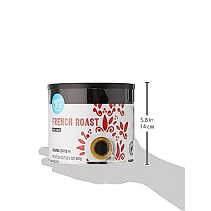 Amazon Brand - Happy Belly French Roast Canister Coffee, Dark Roast, 24 Ounce