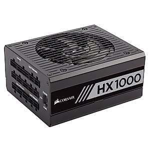 Corsair HX Series, HX1000, 1000 Watt, Fully Modular Power Supply, 80+ Platinum Certified, CP-9020139-NA
