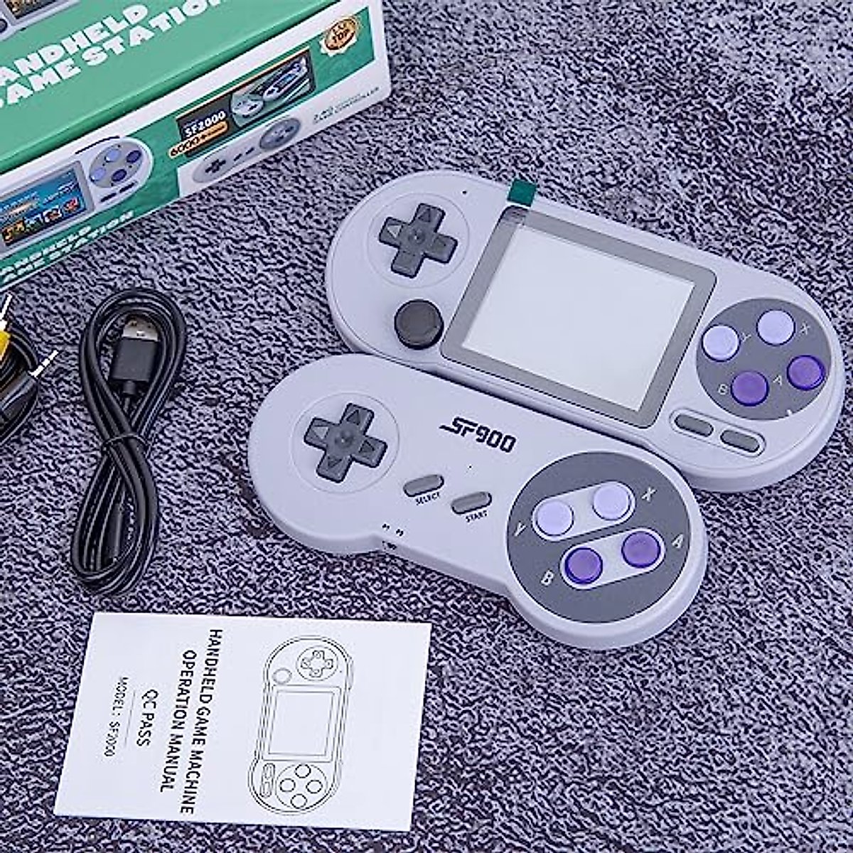 Data Frog SF2000 Handheld Arcade Game Console for Kids Adults, 3-inch IPS Screen Retro Video Gaming Console, Dual-core CPU Dual-Player Mode Video Game Console