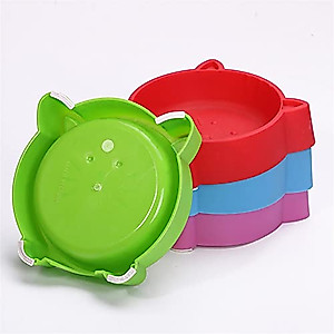 FUUIE Bowls for Food and Water Pet Bowl Plastic Cat Face Anti-Skid Bowl Creative Portable Cat Face Multipurpose Cat Bowl Dog Bowl Pet Household Supplies (Color : Blue)
