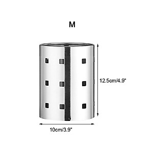 Teel Utensil Holder,Chopsticks Holder,Tall Drain For Silverware,Drying Container Utensil Ssgp Stainless Steel Kitchen Cutlery Holder Chopsticks Tableware Storage Rack Organizer L (M)