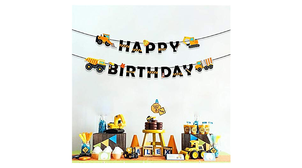 Construction Birthday Banner - Fun Party Decor