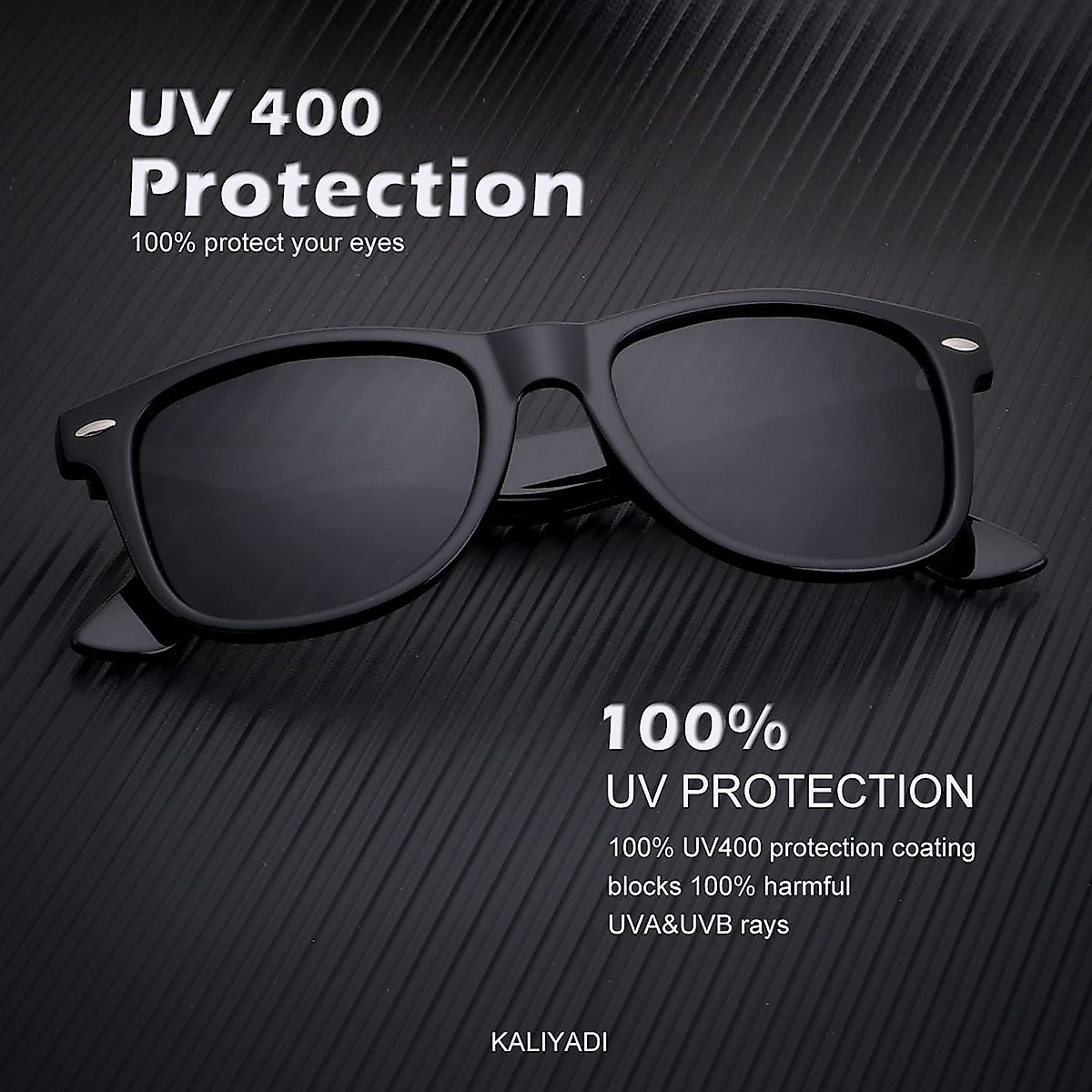 KALIYADI Unisex Polarized Sunglasses Stylish Sun Glasses for Men and Women Color Mirror Lens Multi Pack Options