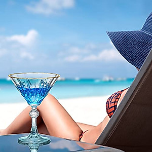 ROXBURGH Gold Rim Martini Glasses, Lead-Free Crystal Coupe Glass Set of 2, Vintage Classic Design Coupe Cocktail Glass, Crystal Champagne Glasses, Martini Glass set for Bar, Fancy Birthday Gifts