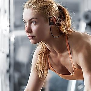 Bluetooth Headphones, Hussar Magicbuds Best Wireless Sports Earphones with Mic, IPX7 Waterproof, HD Sound with Bass, Noise Cancelling, Secure Fit, up to 9 Hours Working time (Upgraded)