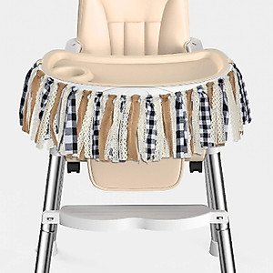 Rainlemon Buffalo Check Plaid Banner Black and White Gingham Fall Winter Christmas Mantle Fireplace Garland Decoration