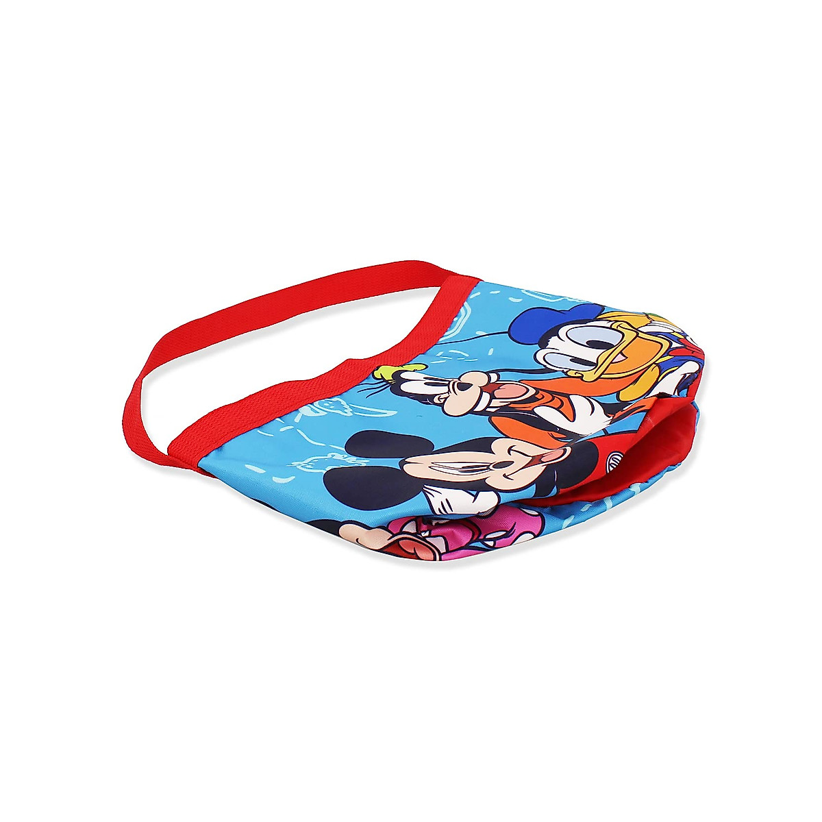 Mickey and Friends Collapsible Nylon Basket Bucket Tote Bag (One Size, Blue)