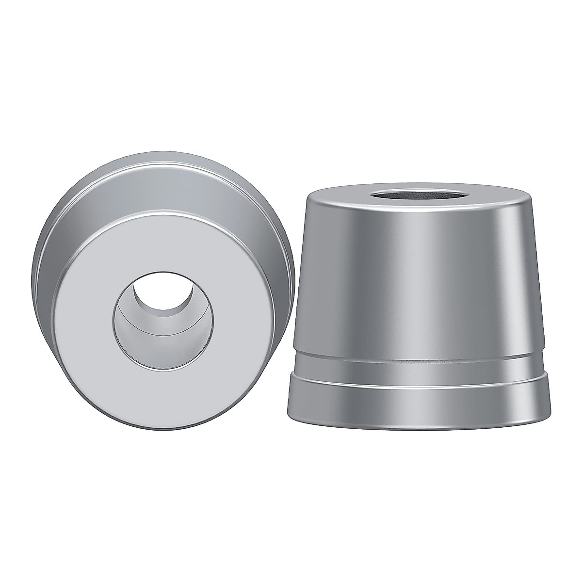 Linkidea 2 Pack Safety Razor Stand, Opening Dia 0.5" (13mm) Men's Shaving Razor Holder, Razor Holder for Bathroom Countertops Compatible with Shaving Revolution (Brushed Silver)